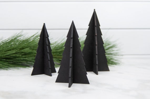 3D Wood Trees Slotted Trees Wood Trees Handmade Trees | Etsy Canada