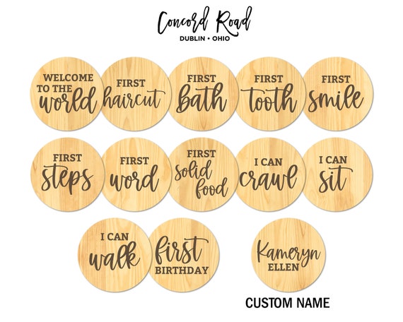 Baby Milestone Signs Baby's First Signs Newborn Gift | Etsy