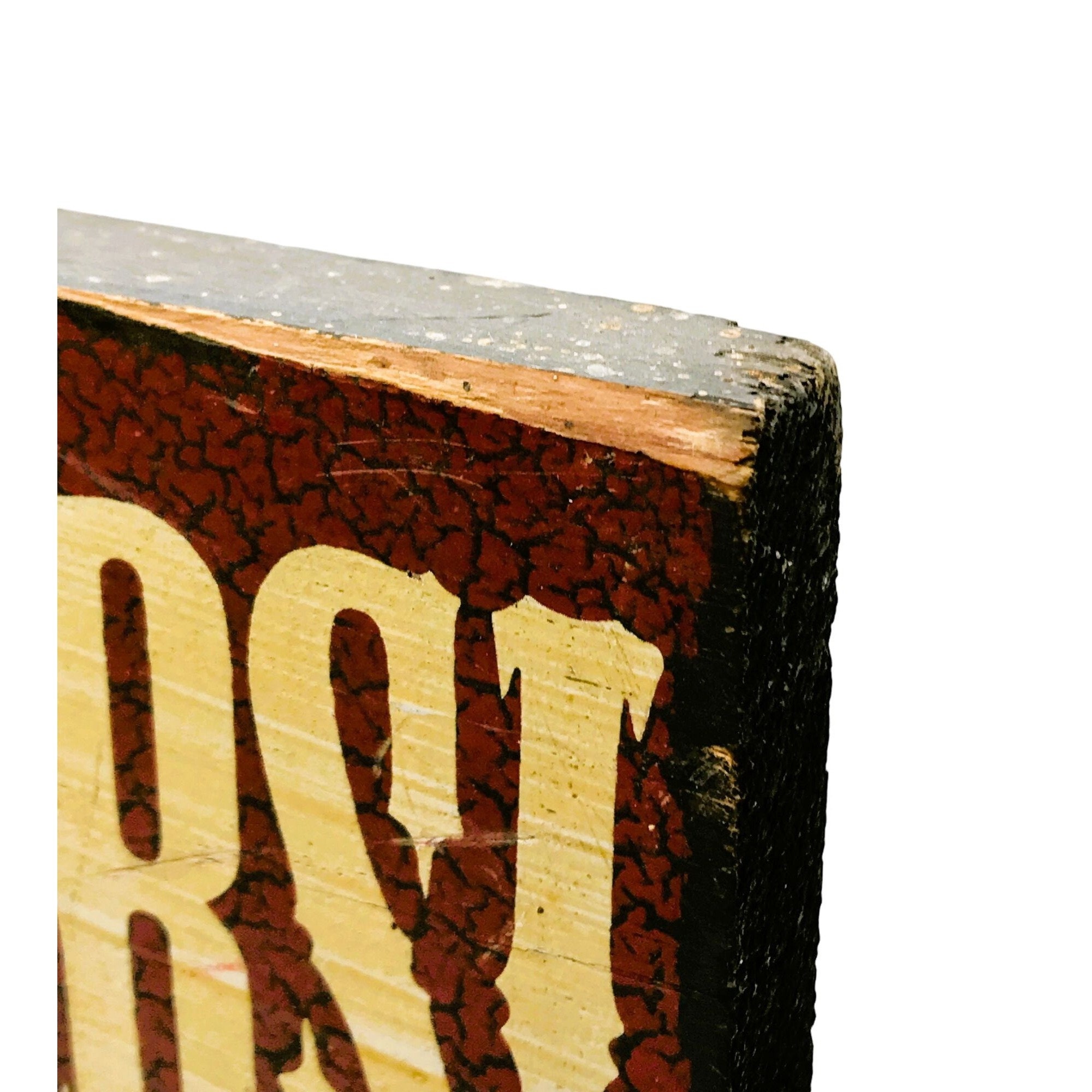 RARE George Nathan Novelty Wood Sign Skiers Ski Lodge Skiing Funny ...