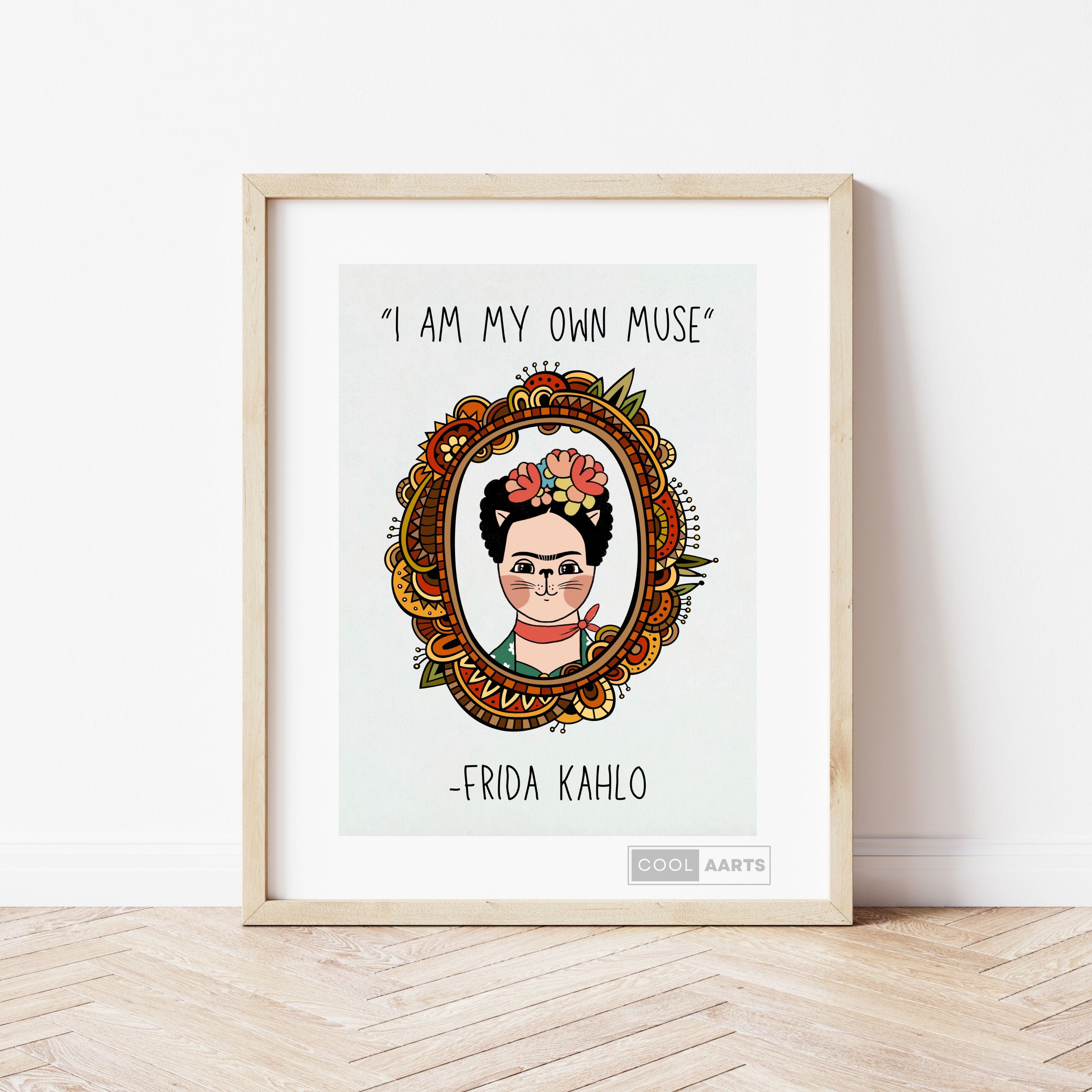 Frida Kahlo Quote Doodle Art Print Simple Minimalist - Etsy