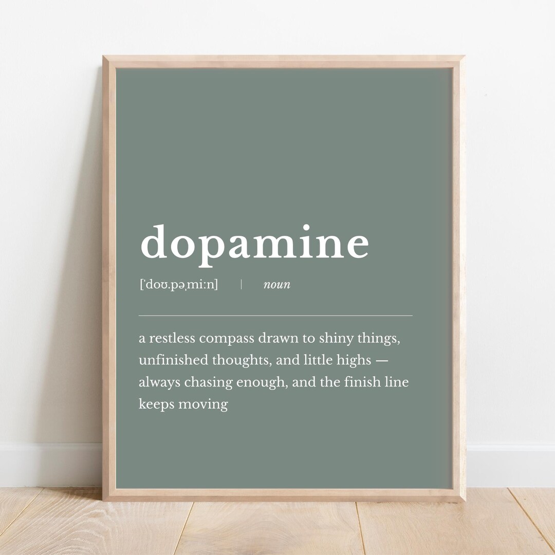 Dopamine Definition Print – Neurodivergent Wall Art – ADHD Digital ...