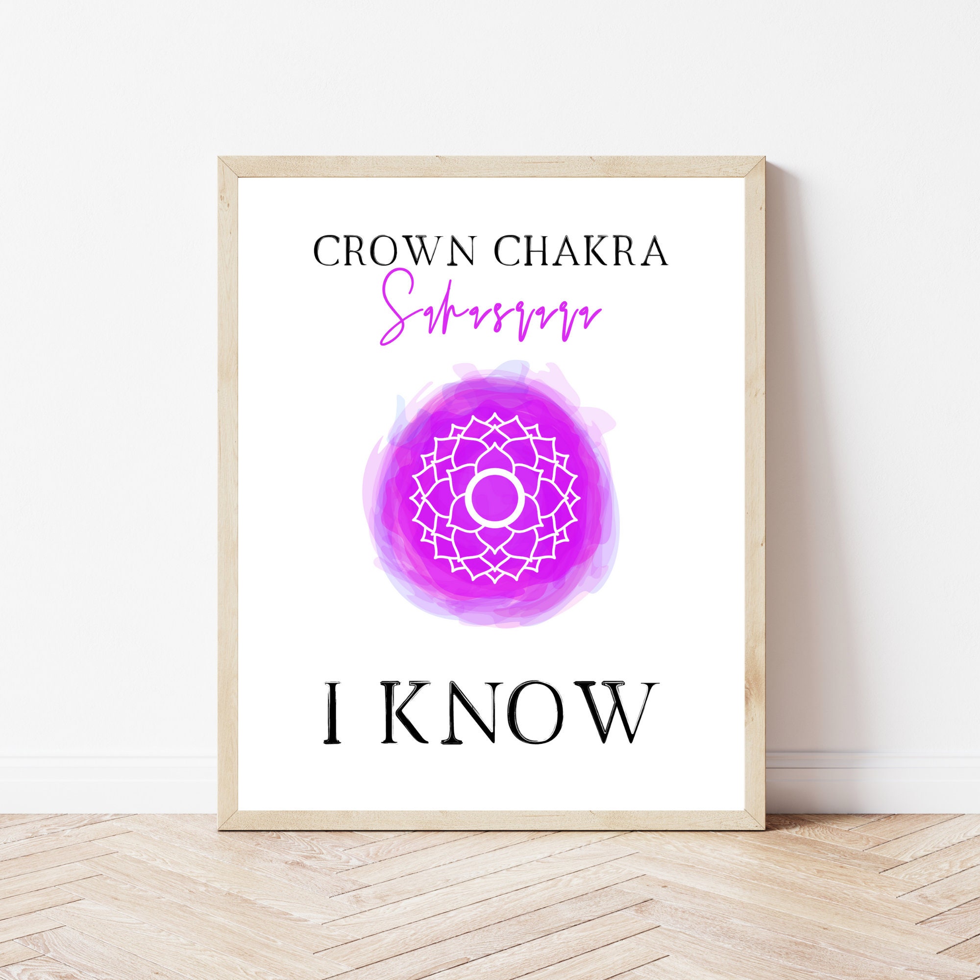 Chakra Wall Art Set of 7 Printable Chakra Posters 8 X 10 Inch Digital ...