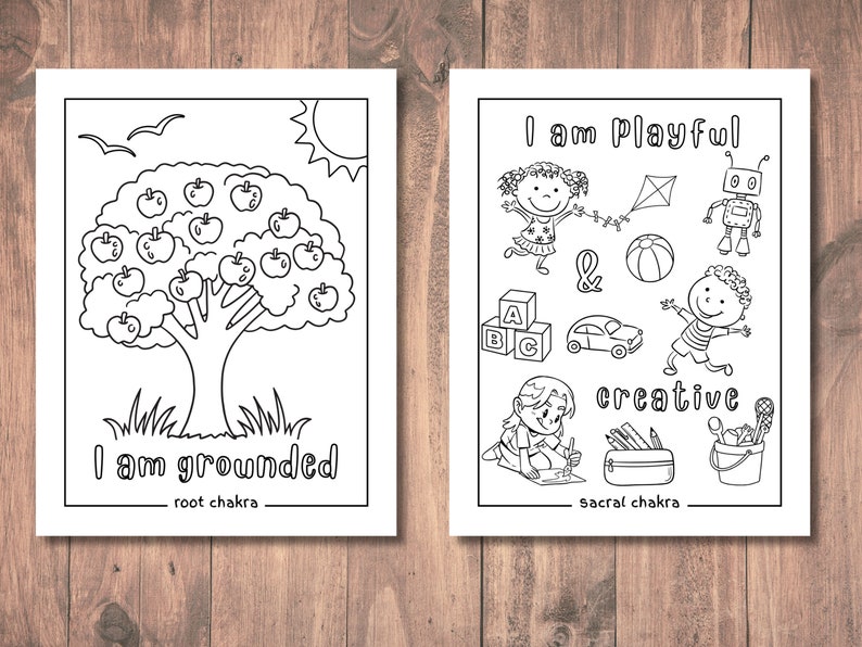 Chakras for Kids Coloring Pages, 7 Chakras Educational Activity ...