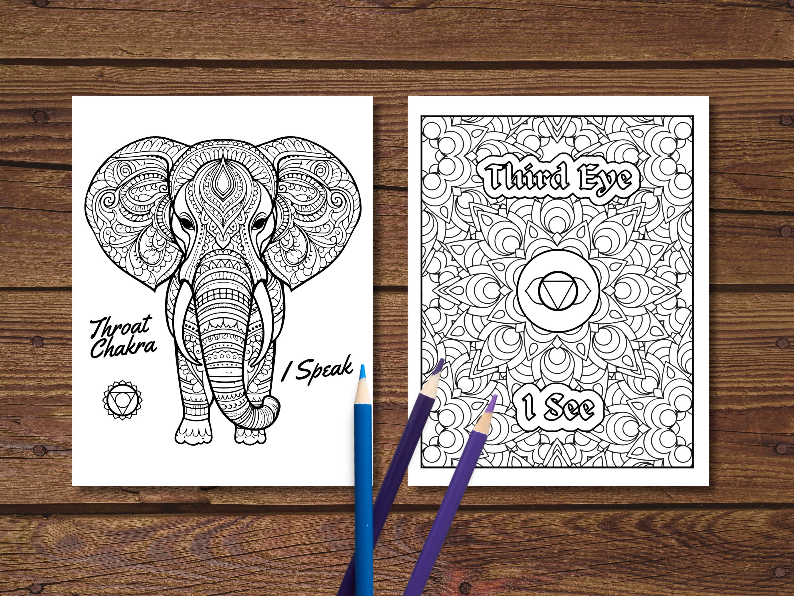 Chakra Mandala Coloring Pages, Affirmations Coloring Pages, Mindful ...