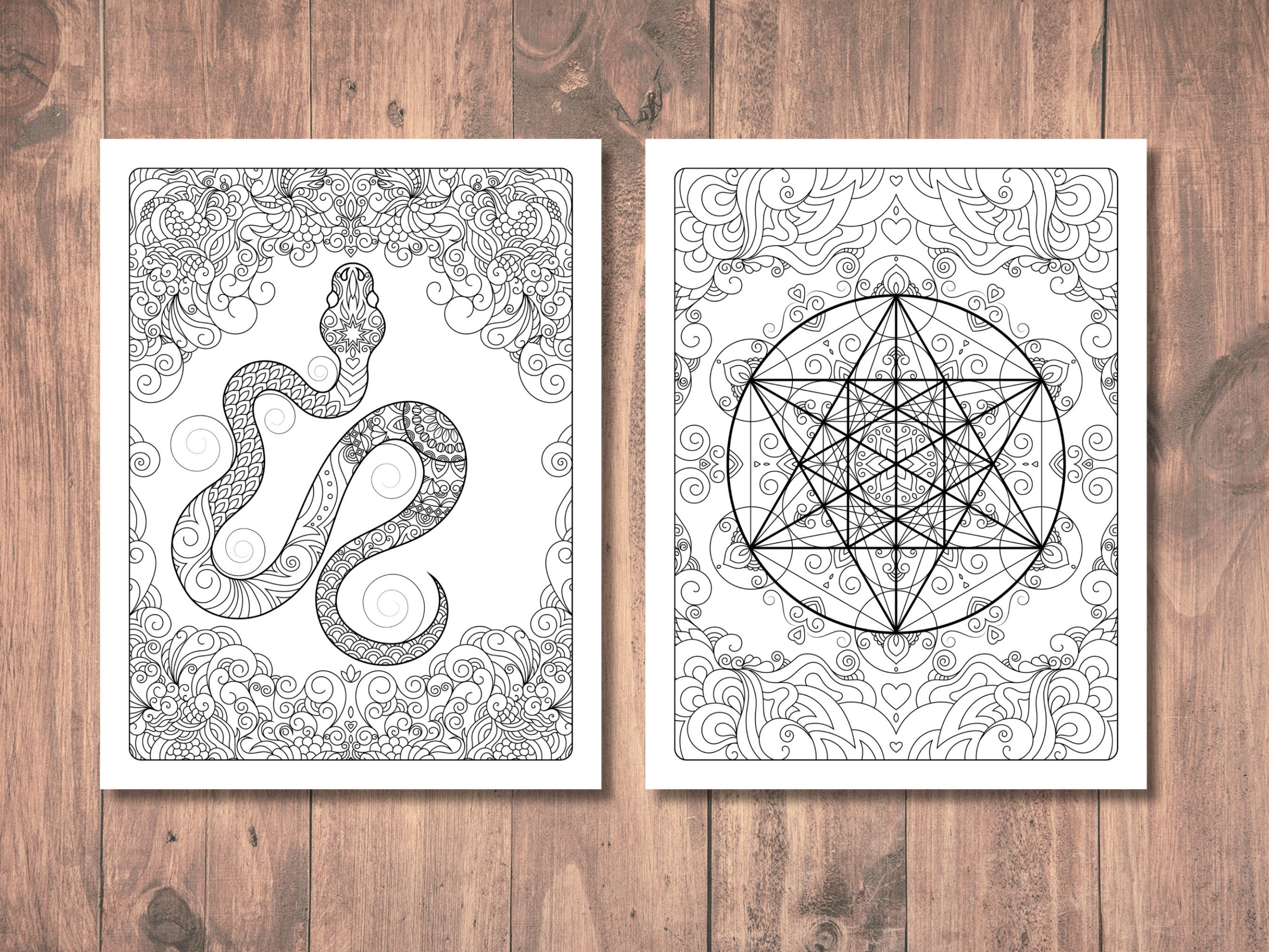 Magical Witch Mandala Coloring Pages - Hand-drawn Mystical Coloring ...
