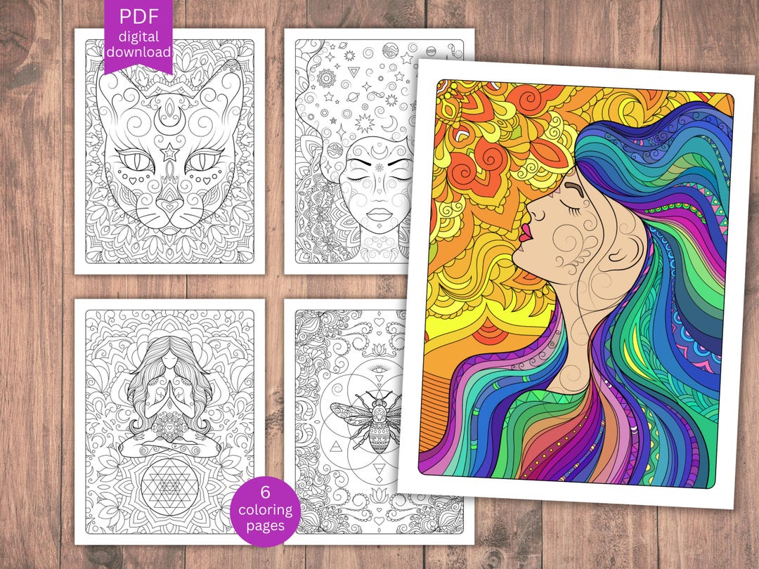 Magic Mandala Coloring Pages - Hand-drawn Mandalas - Printable Coloring ...