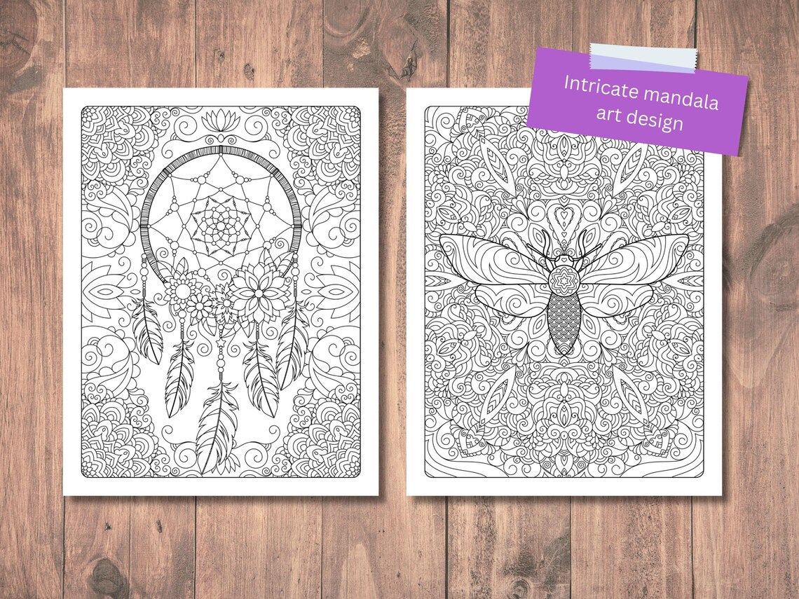 Hand-drawn Mandala Coloring Pages - Printable Mandalas for Stress ...