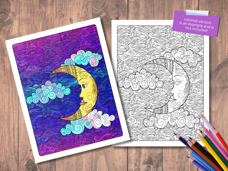 Celestial Mystical Mandala Patterns: Hand-drawn Printable Coloring ...