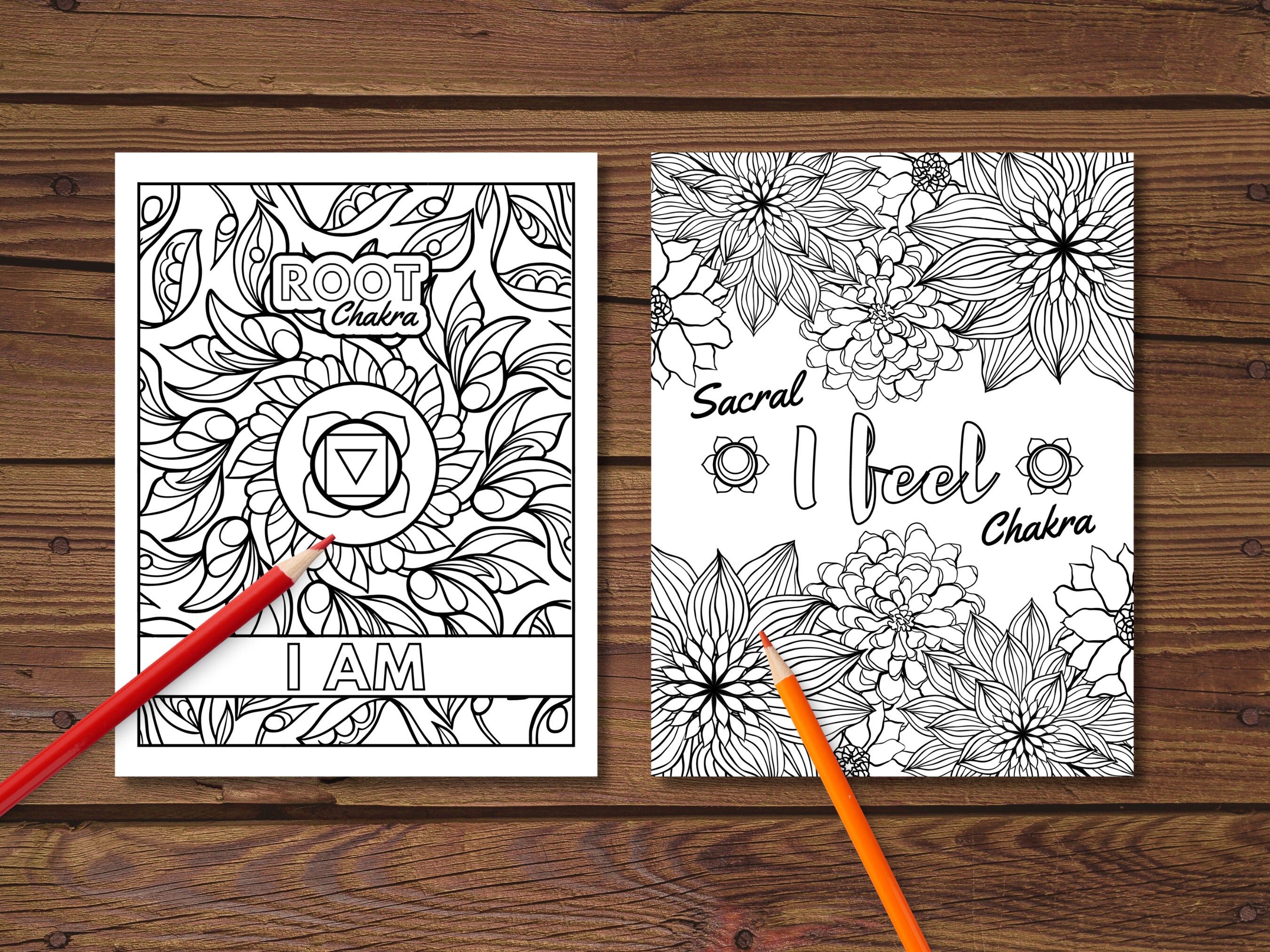 Chakra Mandala Coloring Pages, Affirmations, Mindful Relaxation ...