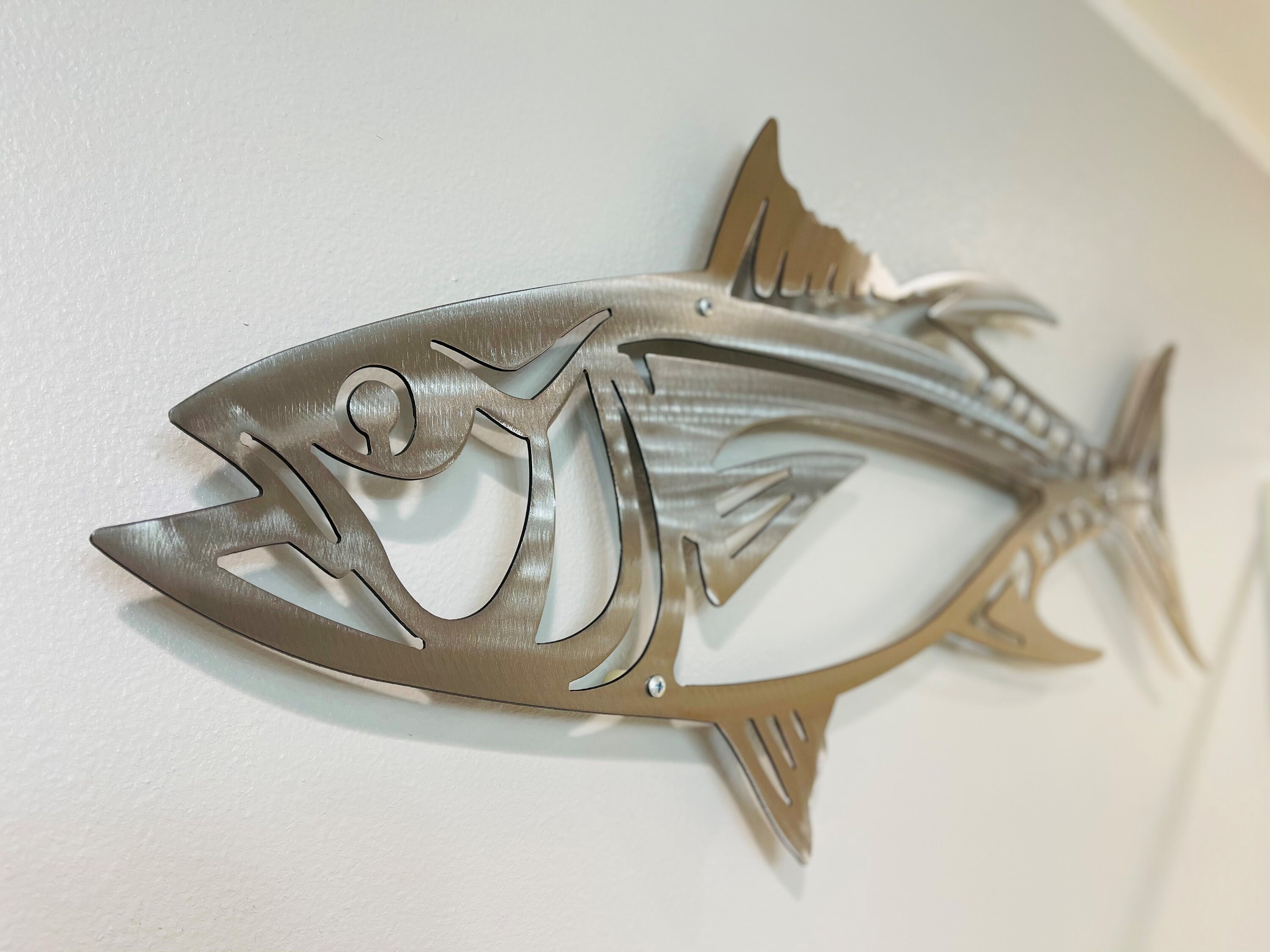 Yellowfin Tuna Fish Metal Sign 36 inches HUGE wall art Fishing | Etsy