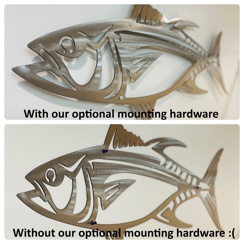 Yellowfin Tuna Fish Metal Sign 36 Inches HUGE Wall Art Fishing | Etsy