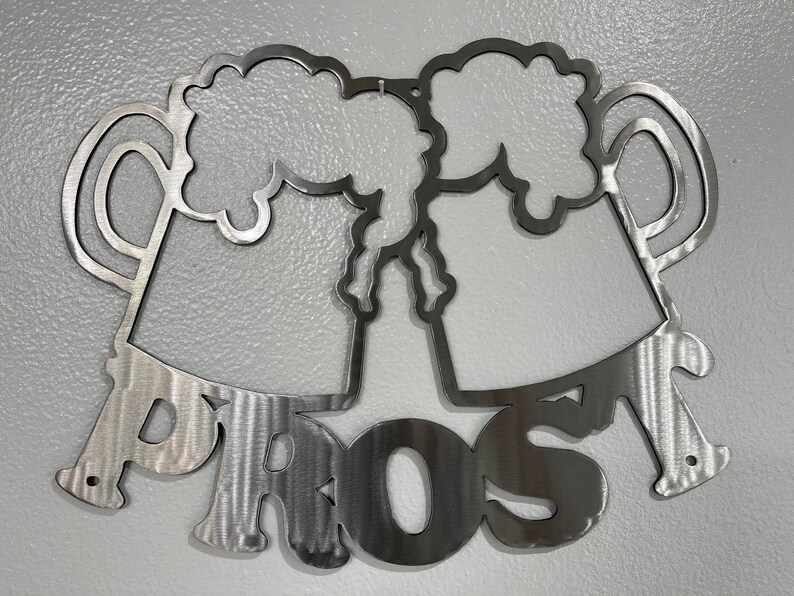 PROST BAR Beer Metal Wall Sign Art Garage Mancave Drinking | Etsy