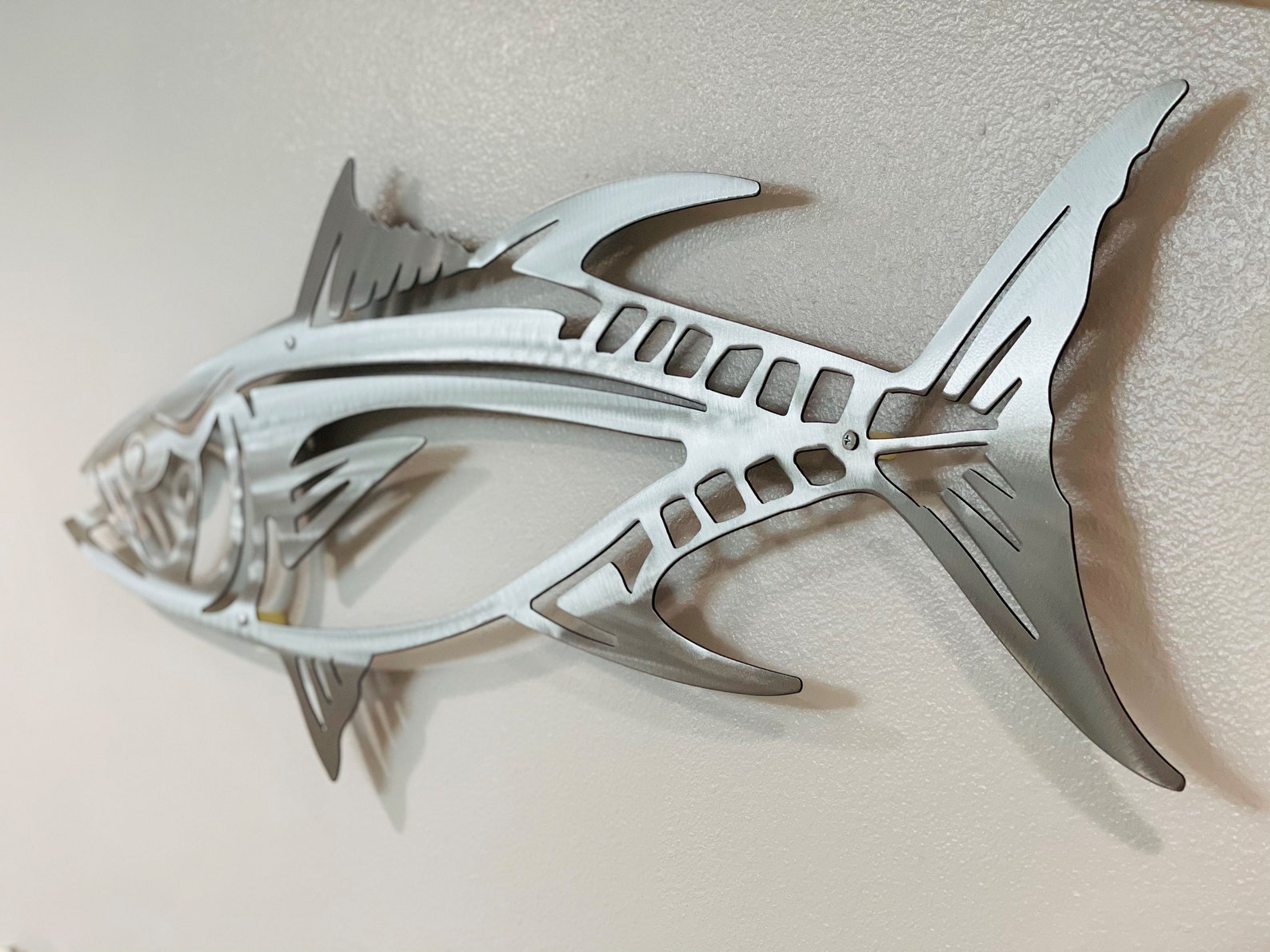 Yellowfin Tuna Fish Metal Sign 36 inches HUGE wall art Fishing | Etsy