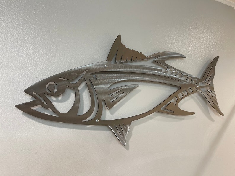 Yellowfin Tuna Fish Metal Sign 36 Inches HUGE Wall Art Fishing - Etsy