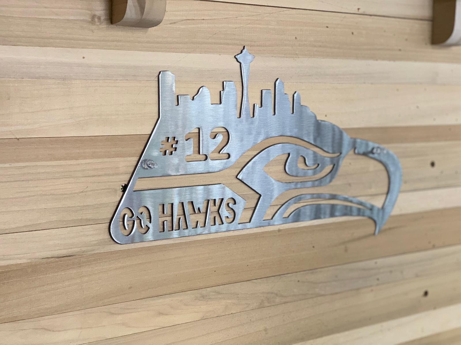 12 Seattle Seahawks Skyline Metal Sign Go Hawks Russel Wilson - Etsy