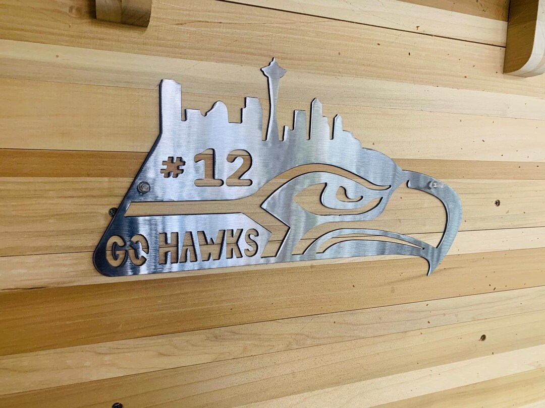 12 Seattle Seahawks Skyline Metal Sign Go Hawks Geno Smith Poster ...