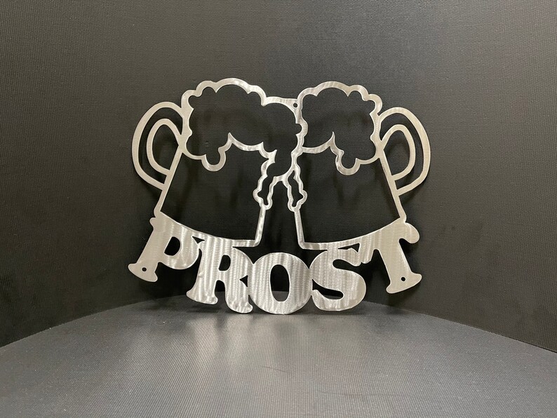 PROST BAR Beer Metal Wall Sign Art Garage Mancave Drinking | Etsy