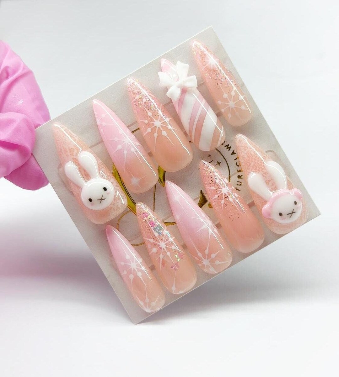 PRE MADE | Ready to Ship | 18mm, 12mm, 13mm, 11mm, 9mm | Miffy Nails ...