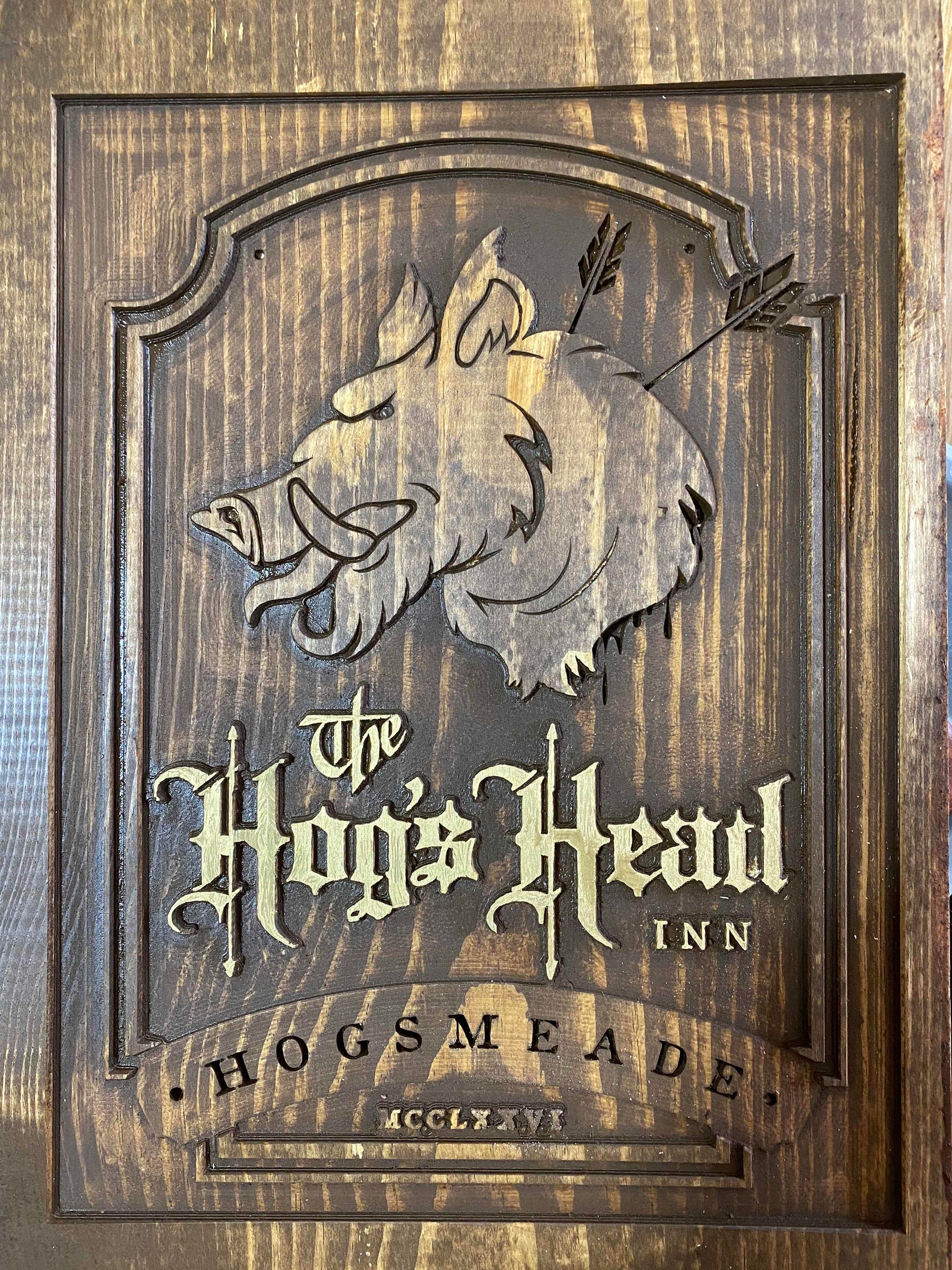 The Hog's Head Inn-Hogsmeade Sign | Etsy