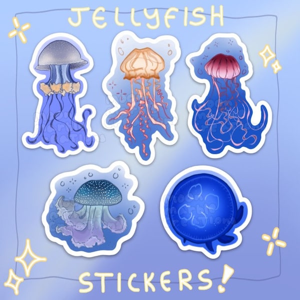 Jellyfish Stickers - Etsy