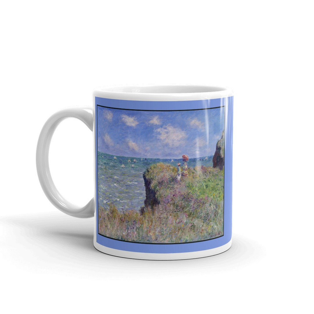 Claude Monet Cliff Walk Mug, Impressionist Art Coffee Cup - Etsy