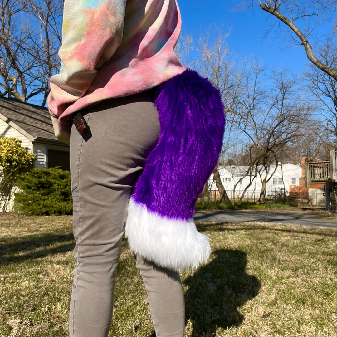 Purple Faux Fur Fox Fursuit Tail - Etsy