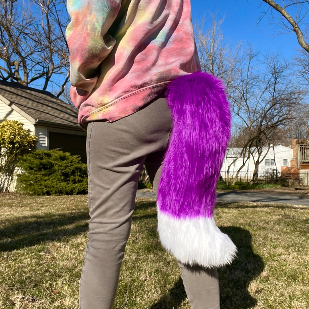 Grape Faux Fur Fox Fursuit Tail - Etsy