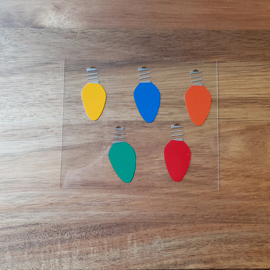 Christmas Light Bulb Decal (set of 5) - Etsy