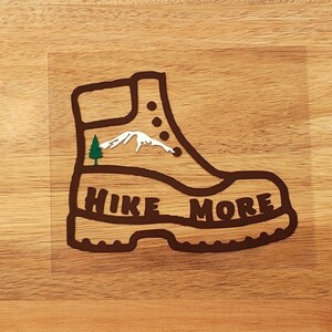 Hike More Boot Decal - Etsy