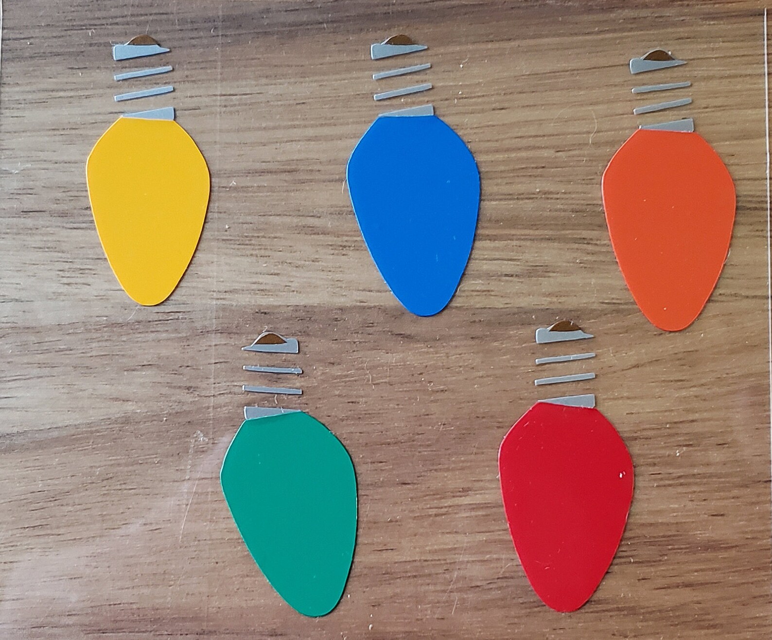 Christmas Light Bulb Decal set of 5 | Etsy