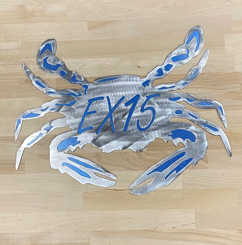 Blue Crab Address Sign - Etsy