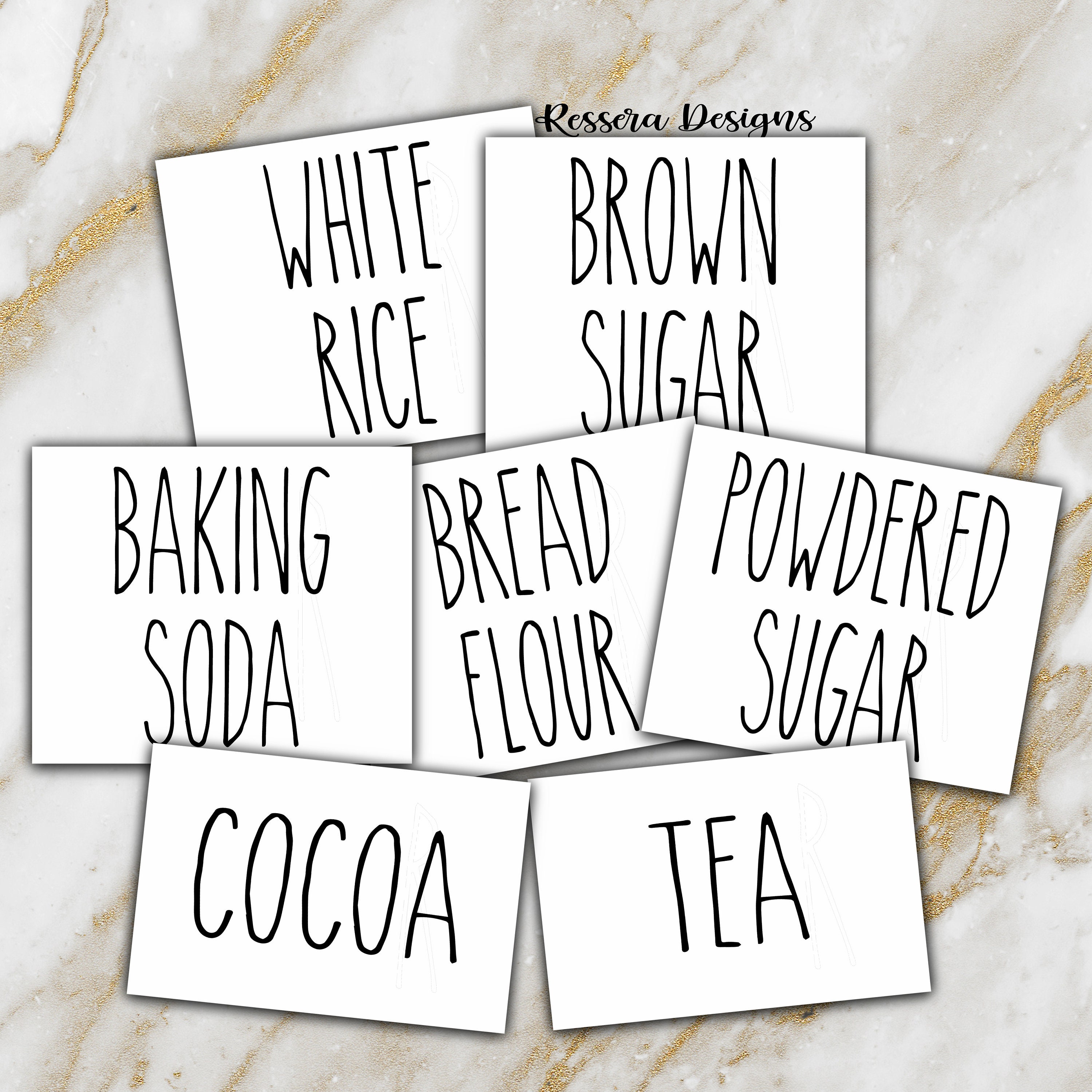 Rae Dunn Inspired Pantry Labels Kitchen Farmhouse Decal - Etsy