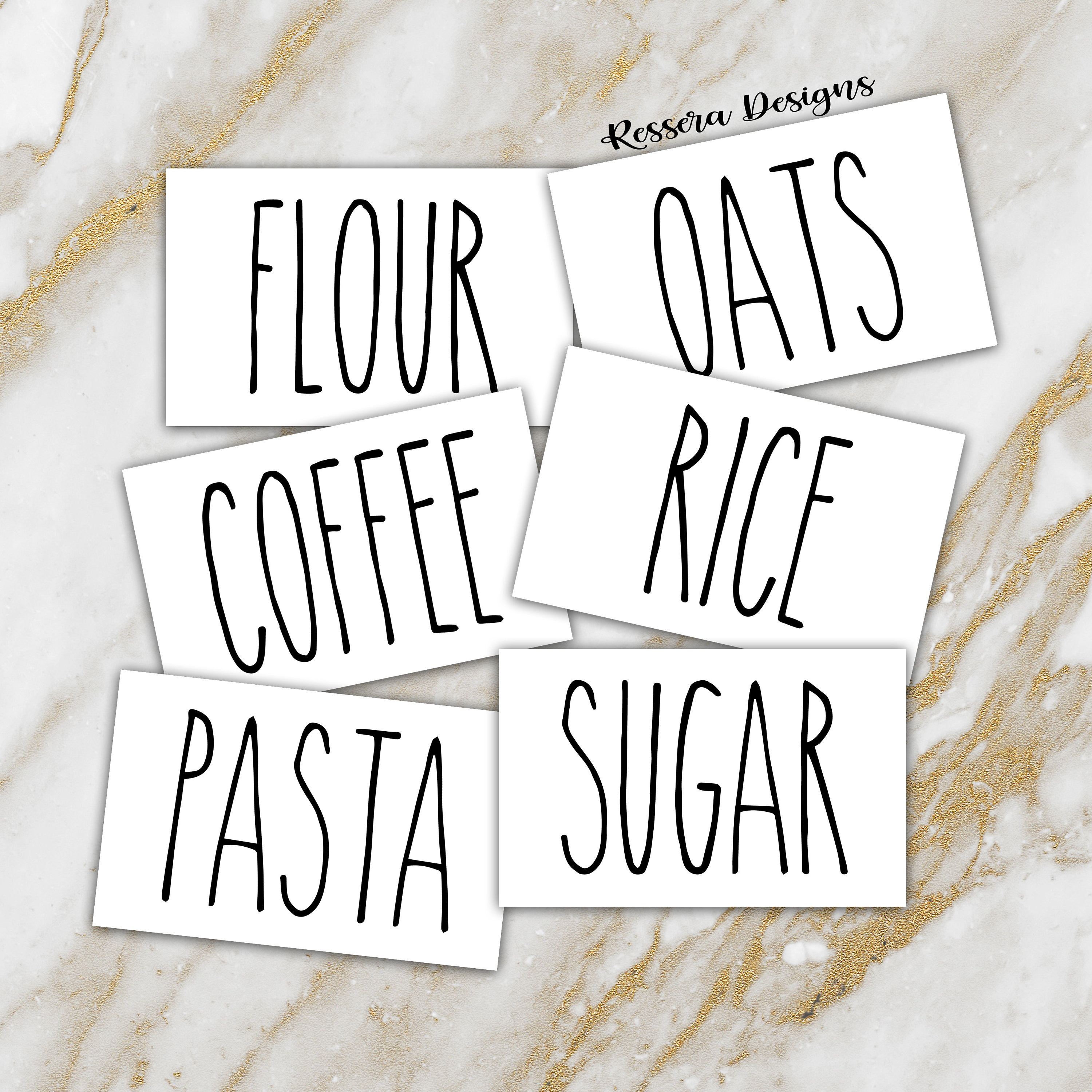 Rae Dunn Inspired Pantry Labels Kitchen Farmhouse Decal Home ...