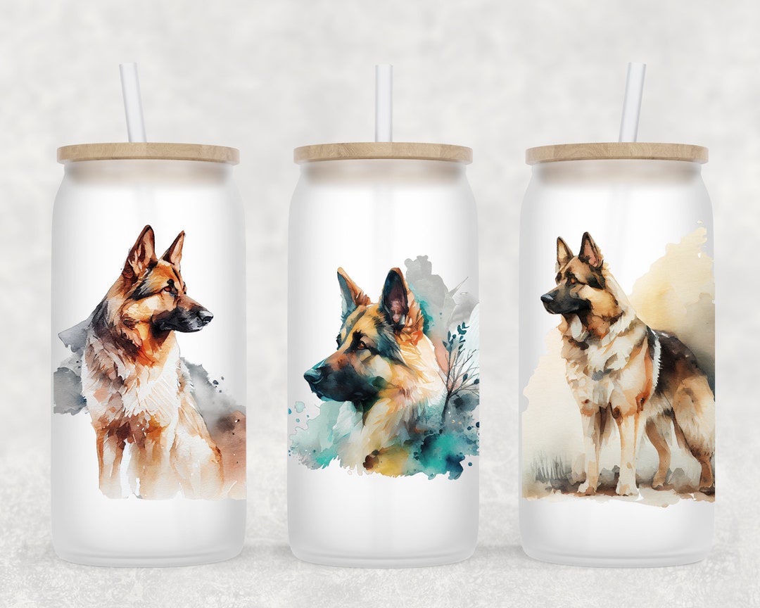 German Shepherd Beer Can Glass Dog Mom Gift German - Etsy
