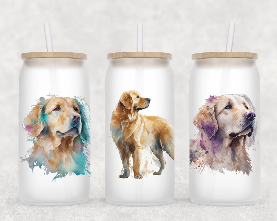 Golden Retriever Beer Can Glass Dog Mom Gift Golden - Etsy