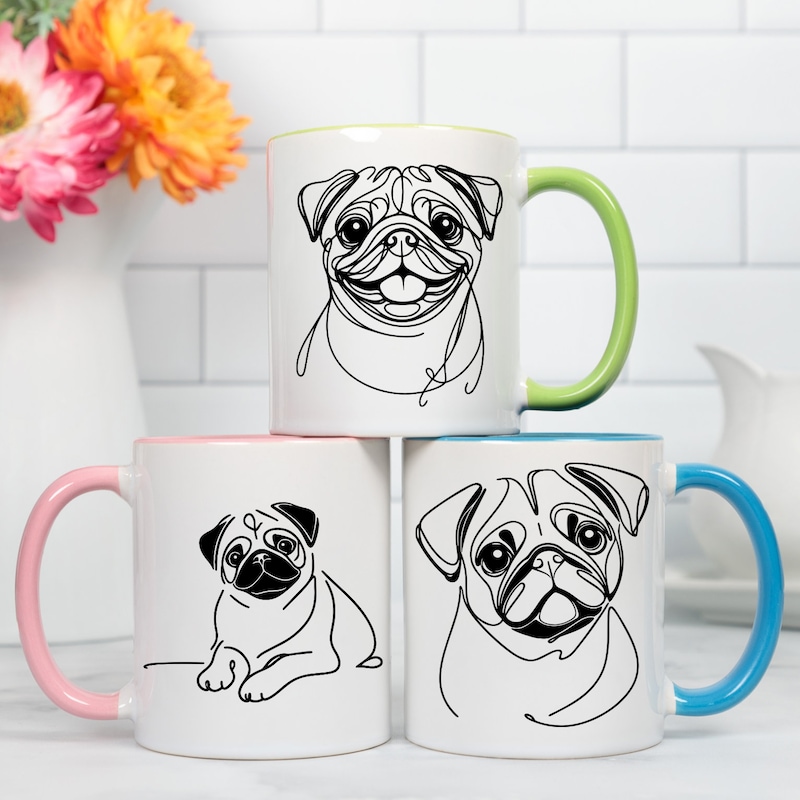Pug Mugs - Etsy