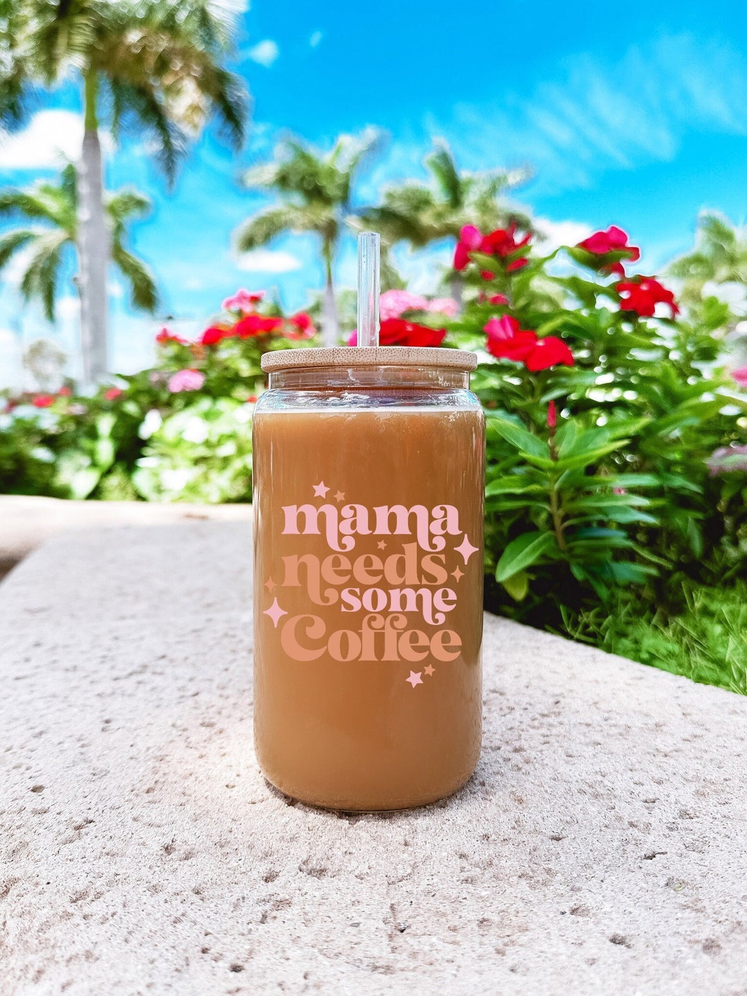 Mama Needs Some Coffee Beer Can Glass | Mama Beer Glass | Mom Gift | Gift for Mom | Iced Coffee ...