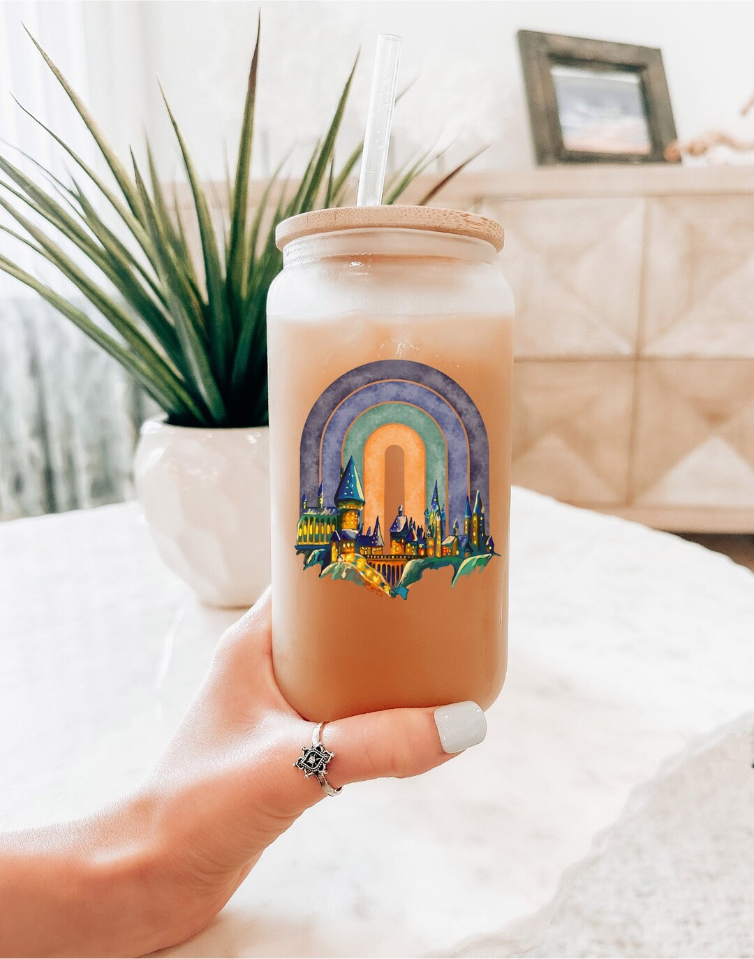 Wizard Castle Magic Beer Can Glass HP Mug Magic Mug Iced Coffee Cup HP ...