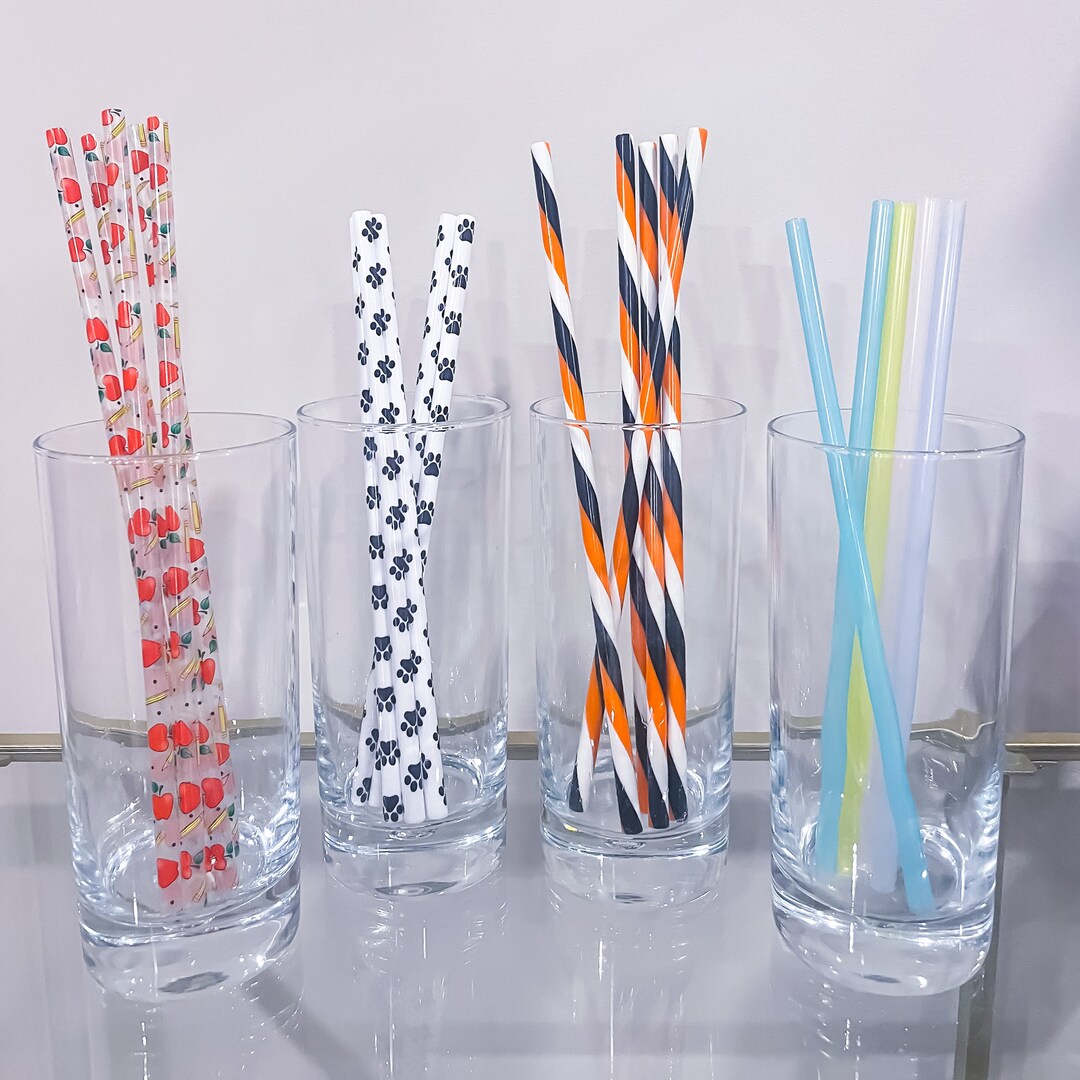 ADD ON Printed Reusable Straw Cold Cup Straw Iced Coffee - Etsy