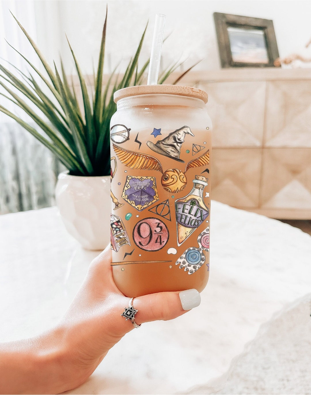 Wizard Magic Beer Can | Glass HP Mug | Magic Mug | Iced Coffee Cup | HP ...