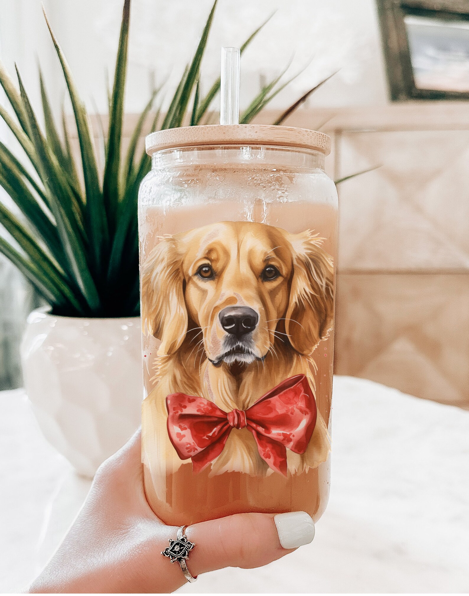 Golden Retriever Beer Can Glass | Dog Mom Gift | Golden Retriever Mug ...