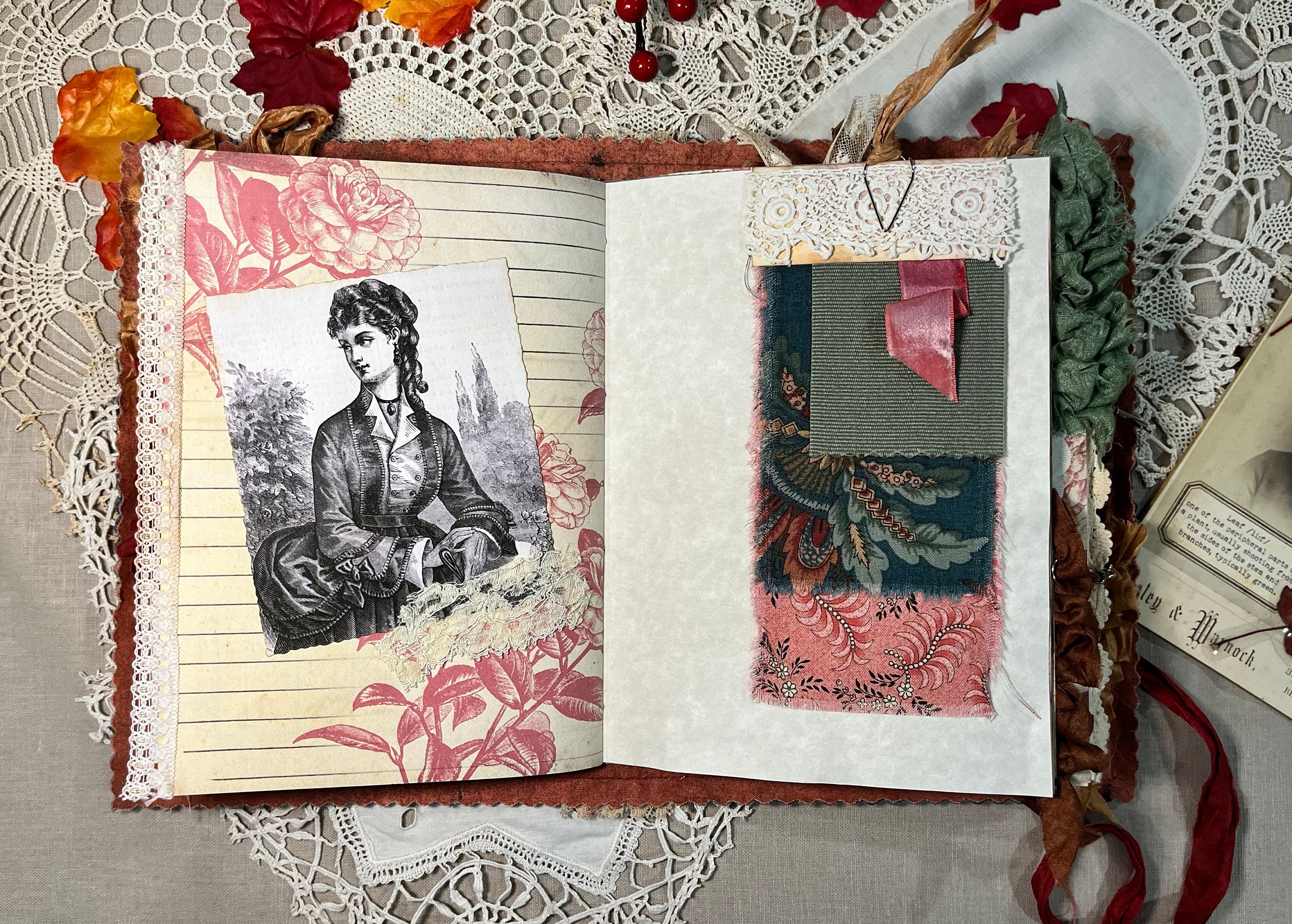 Autumn/lady Eleanor's Journal/fall Themed Junk/mixed Media Art Journal ...