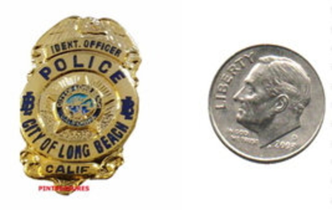 Police Department Pins Identification Officer Long Beach CA - Etsy