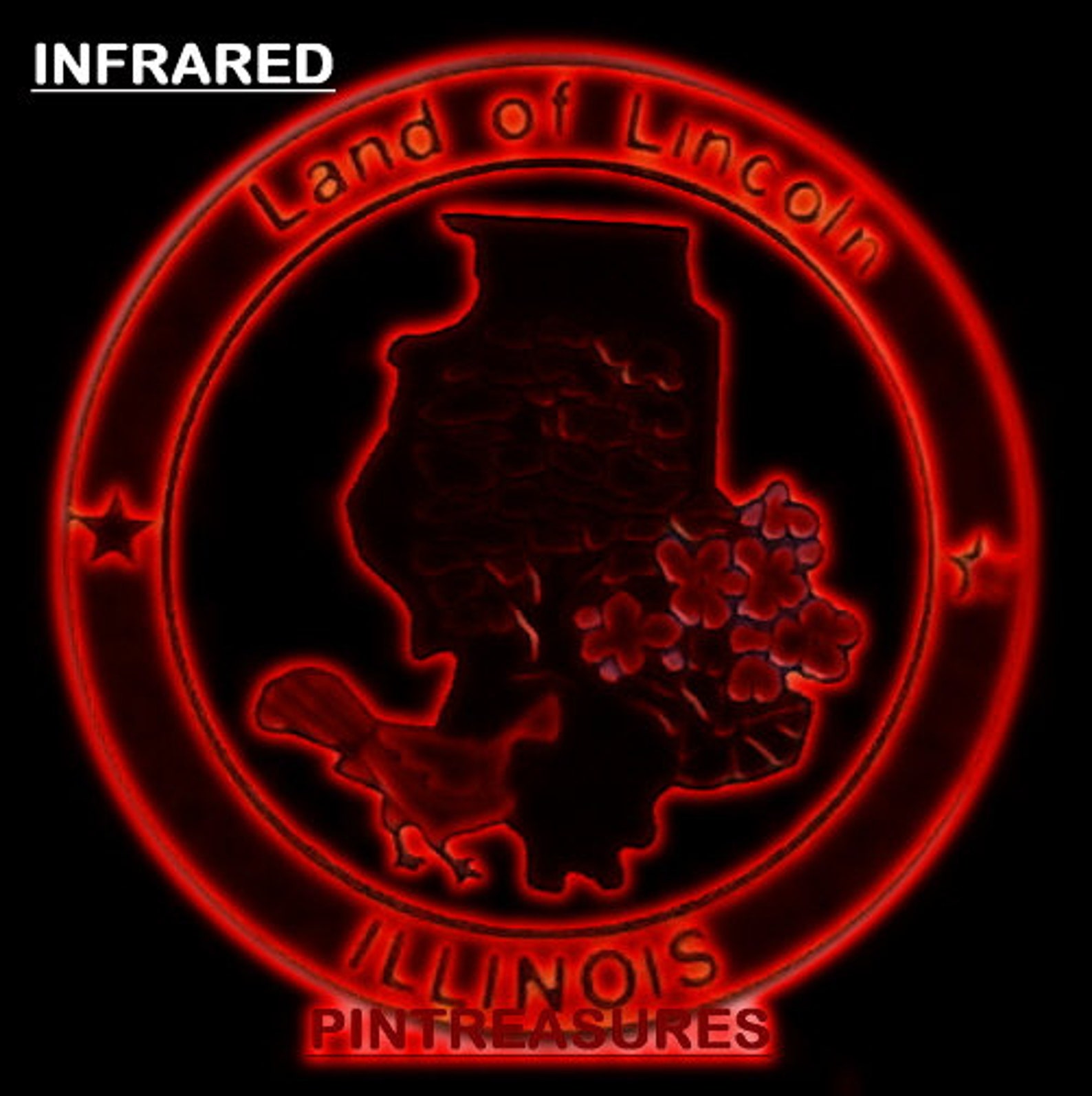 Illinois Pin IL State Emblem Hat Lapel Pins - Etsy