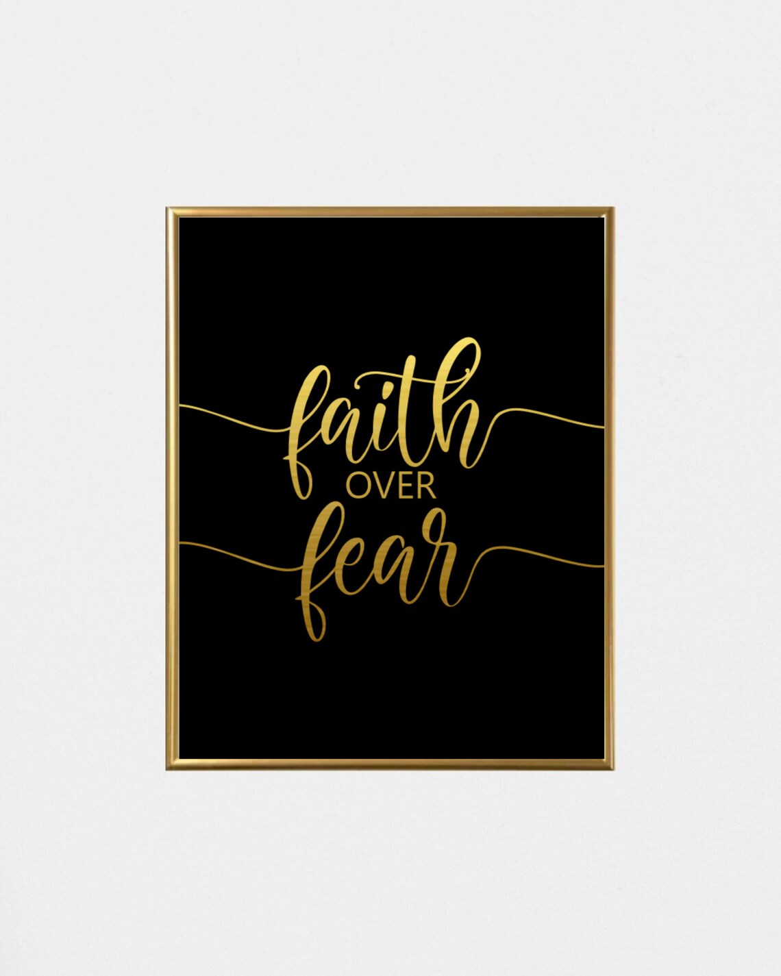 Faith Over Fear Bible Verse Printable Art Christian Wall Art - Etsy