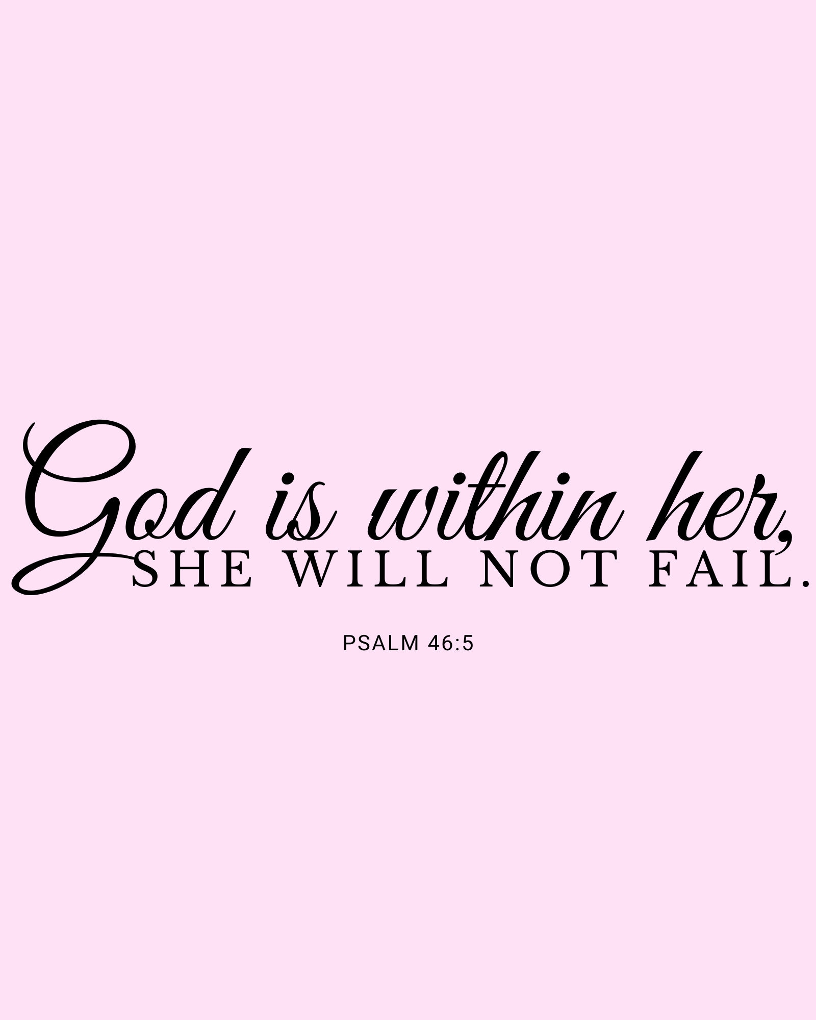 God Is Within her She Will Not Fail Verse Printable Art | Etsy