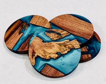 Fern Coaster Set Set of 4 Wooden Coasters Olive Wood Wood - Etsy