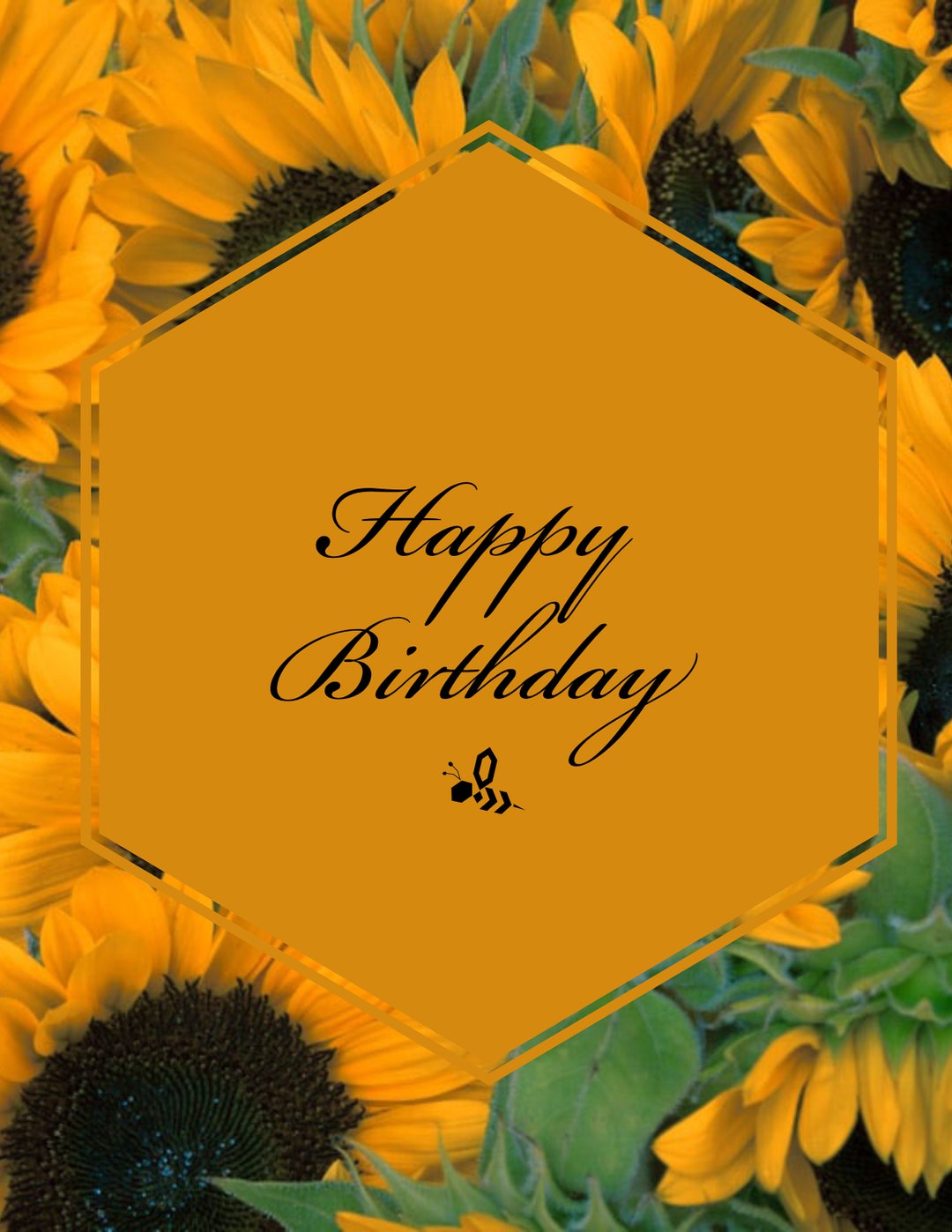 Happy Birthday Sunflower Printable Download - Etsy