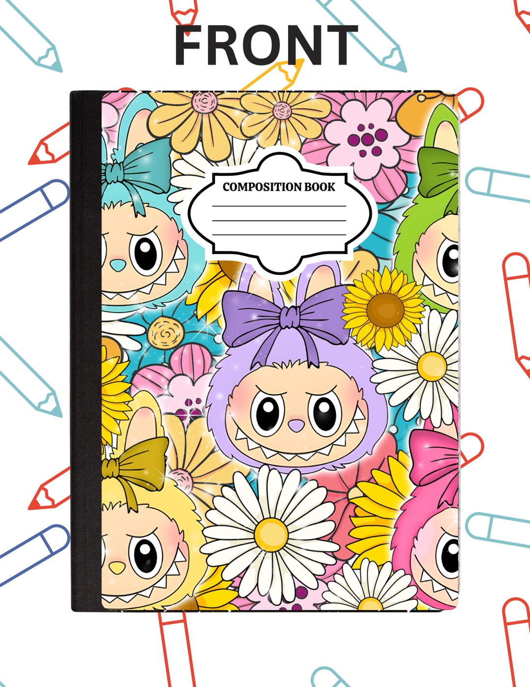 LABUBU Composition Notebook- LABUBU CUSTOM - Etsy