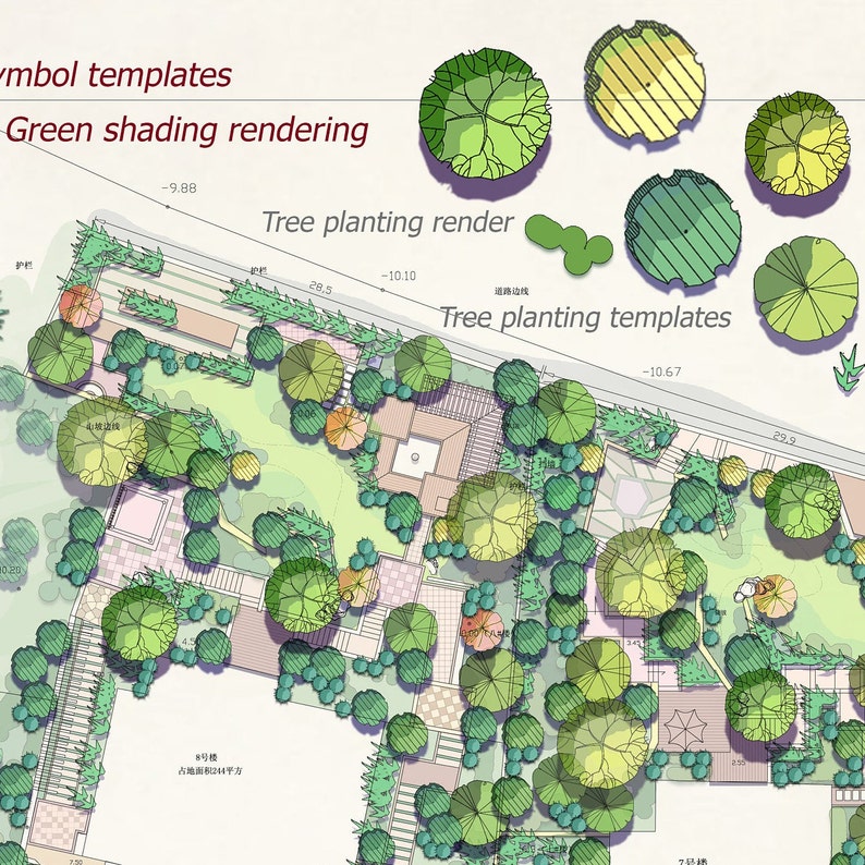 Photoshop PSD- Landscape Architecture Color Master Plan Templates ...